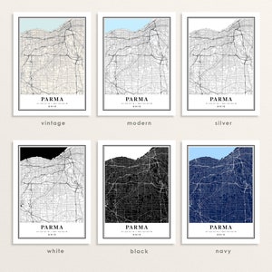 Parma Ohio Map Art Print: Custom City Map - Etsy