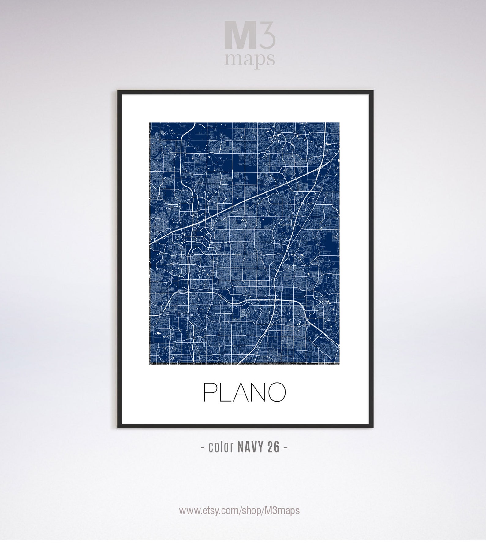 Plano Texas Plano TX Map Plano Map Plano Print Plano - Etsy