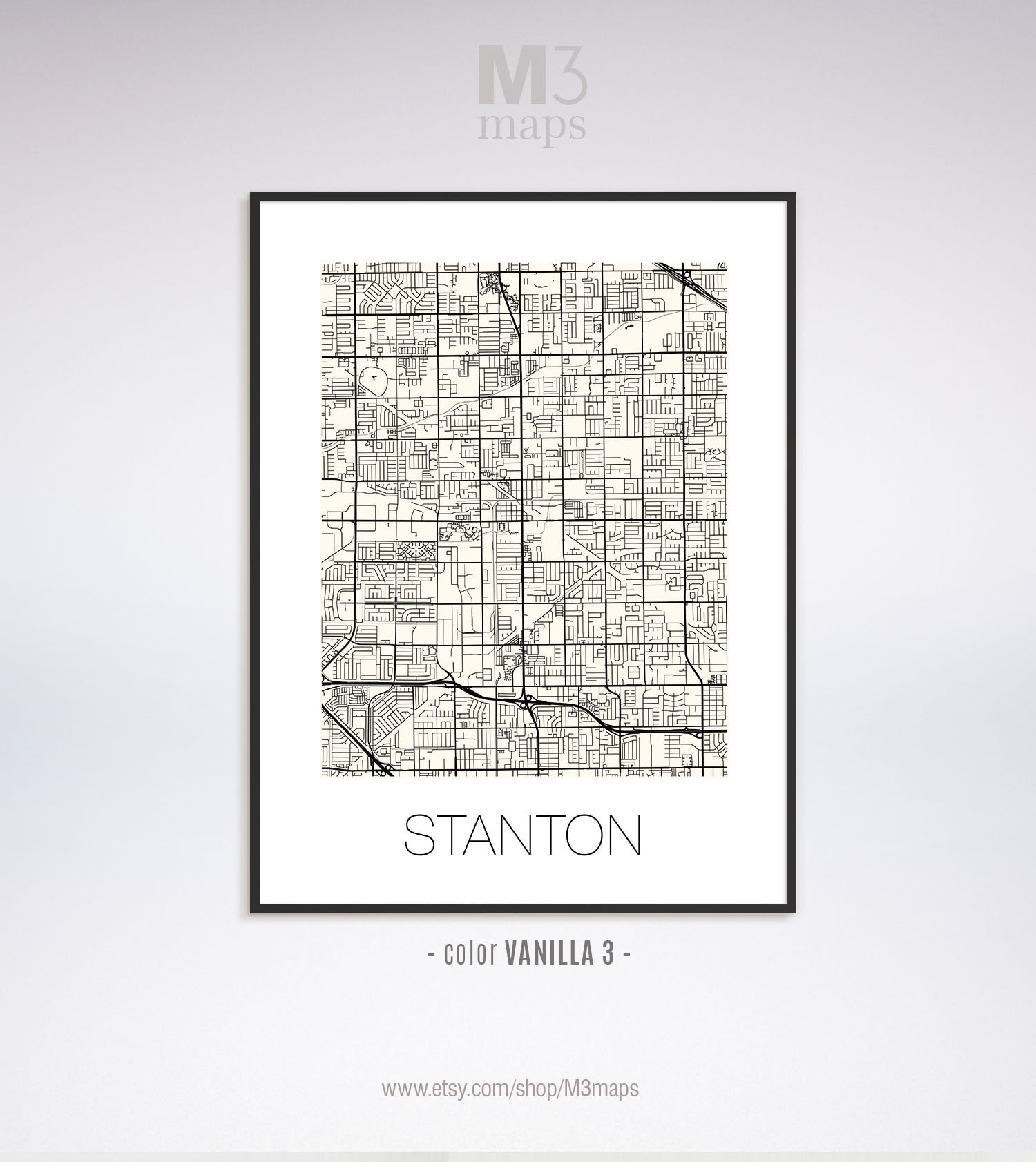 Stanton California Stanton CA Map Stanton Map Stanton | Etsy
