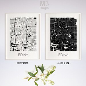 Edina Minnesota Edina MN Map Edina Map Edina Print Edina - Etsy