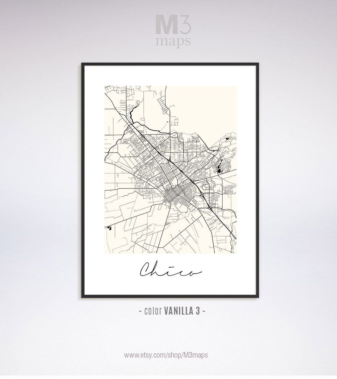 Chico Minimalist Chico Map Chico Map Print Chico City Map - Etsy