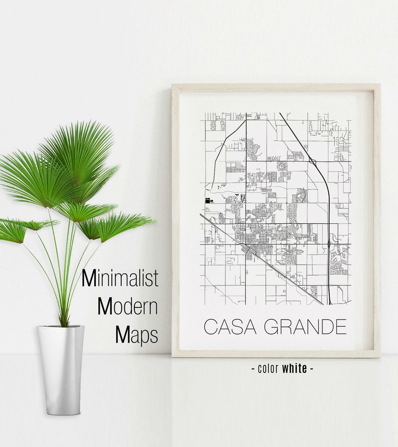 Casa Grande Arizona Casa Grande AZ Map Casa Grande Map Casa - Etsy