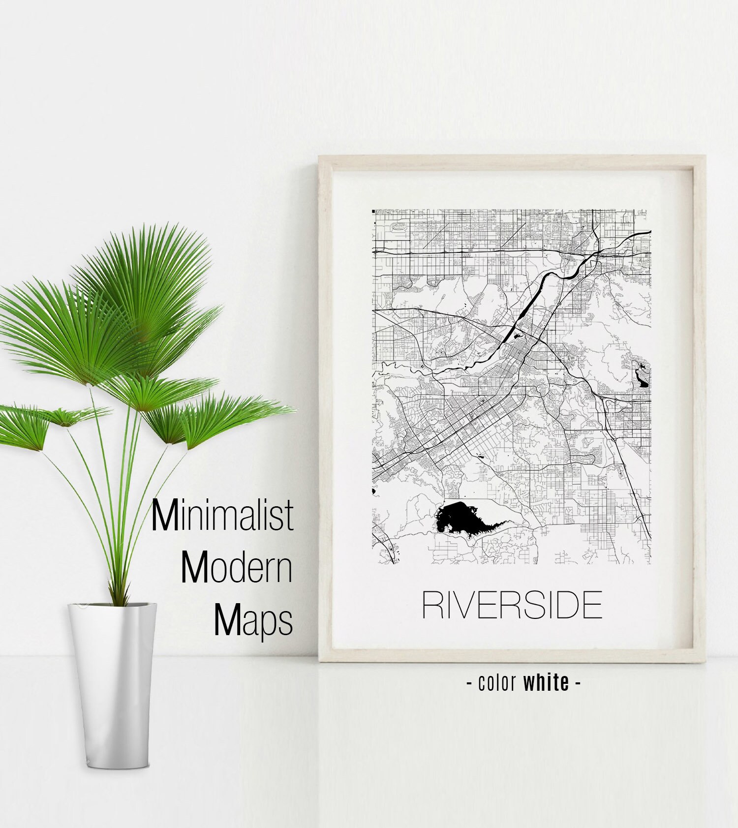 Riverside California Riverside CA Map Riverside Map - Etsy