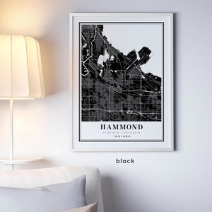Hammond Indiana map Hammond IN map Hammond city map Hammond | Etsy