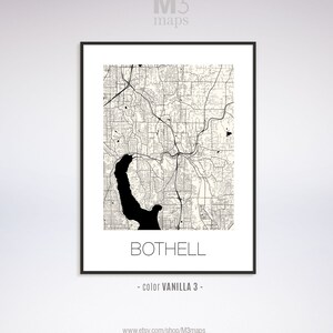 Bothell Washington Bothell WA Map Bothell Map Bothell - Etsy