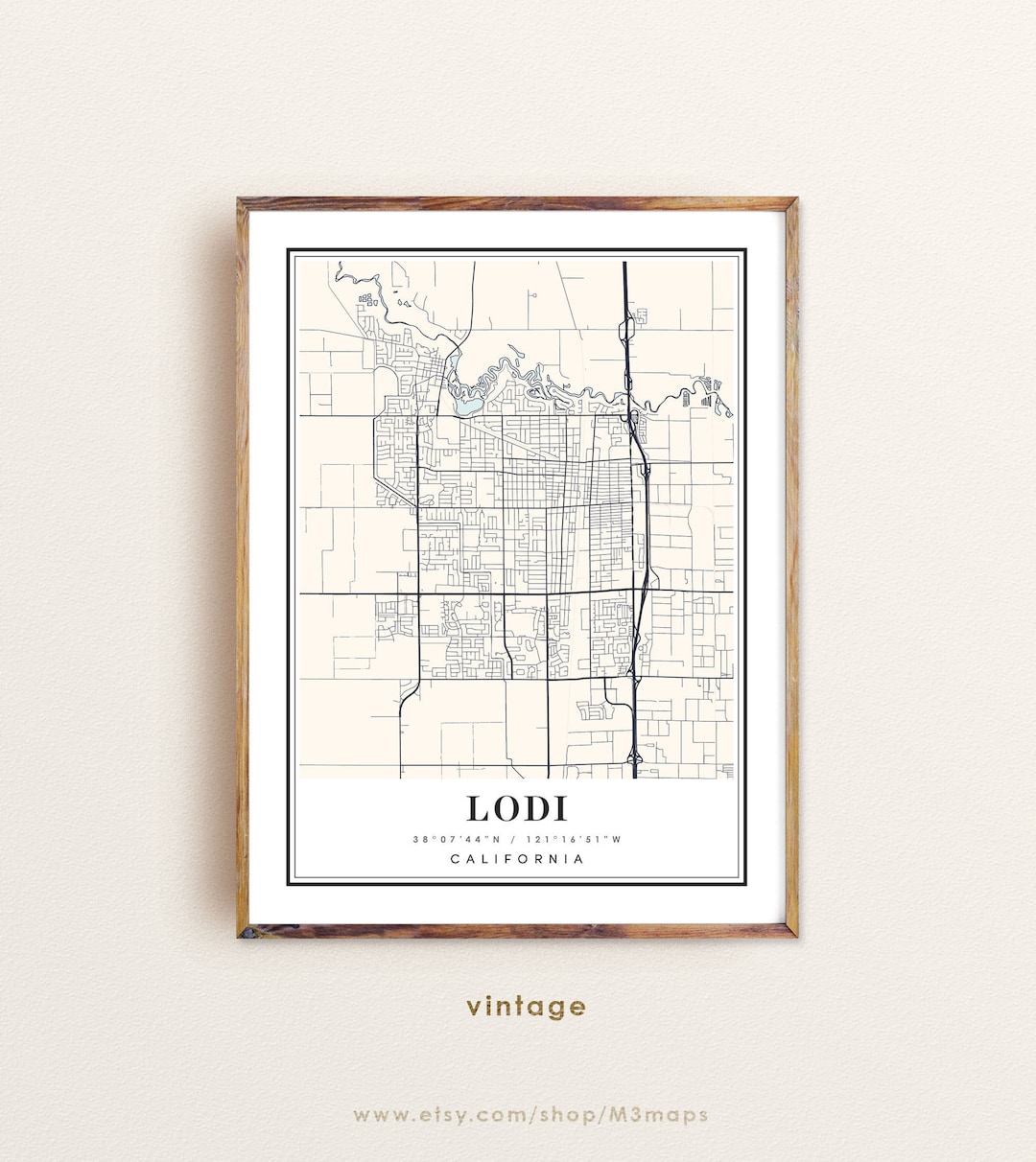 Lodi California Map, Lodi CA Map, Lodi City Map, Lodi Print, Lodi ...