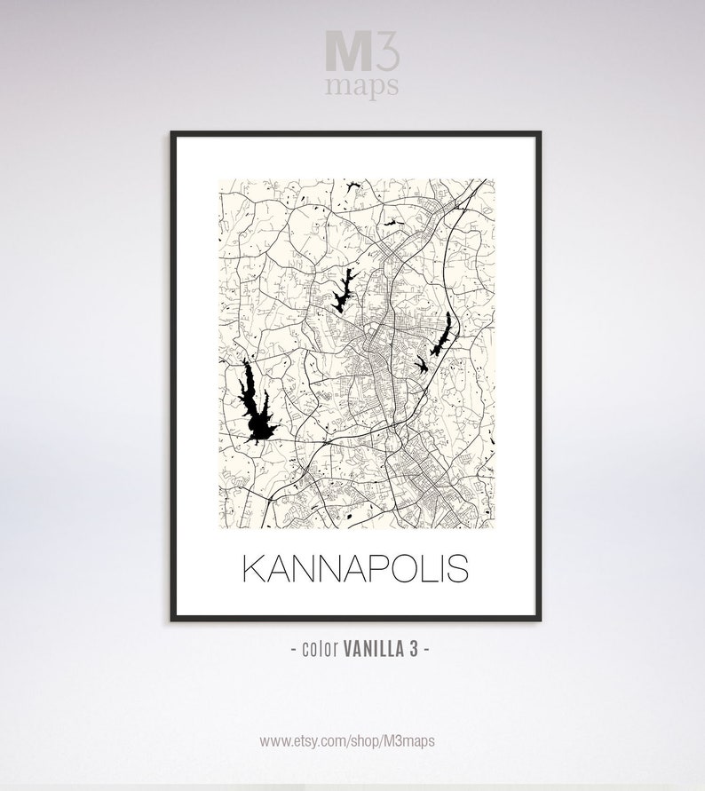 Kannapolis North Carolina Kannapolis NC Map Kannapolis Map - Etsy