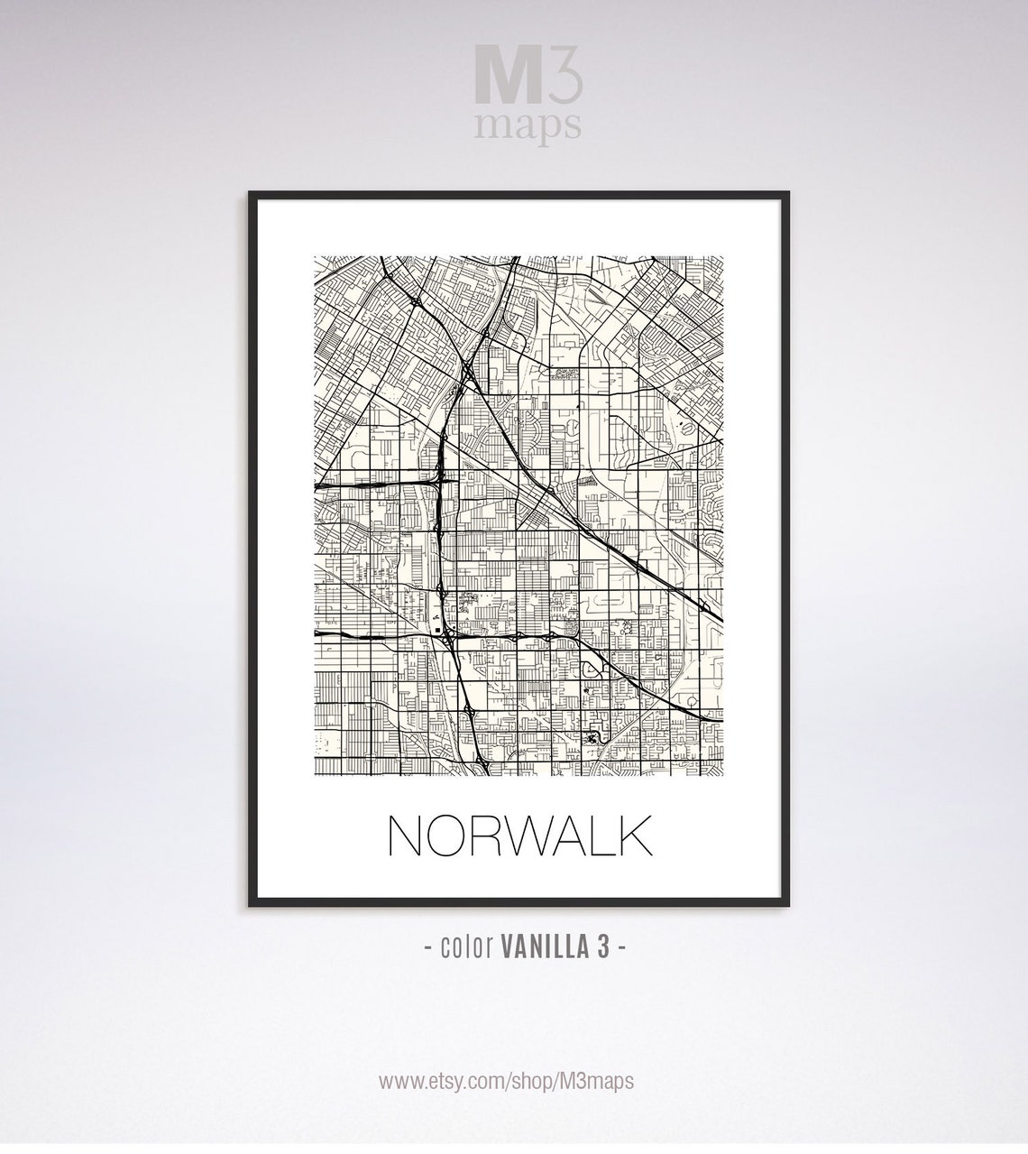 Norwalk California Norwalk CA Map Norwalk Map Norwalk - Etsy