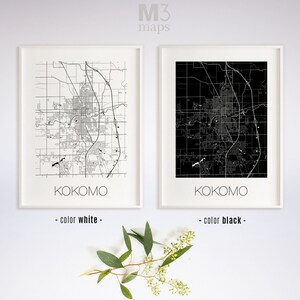Kokomo Indiana Kokomo IN Map Kokomo Map Kokomo Print - Etsy