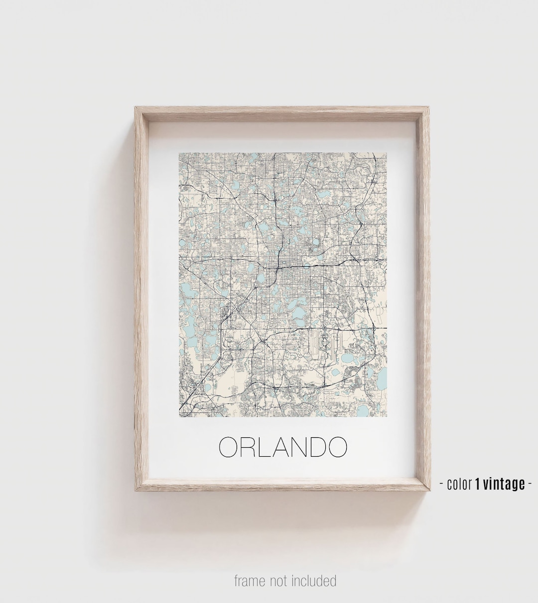 ORLANDO FL City Map Poster, Orlando Florida Street Map Print ...