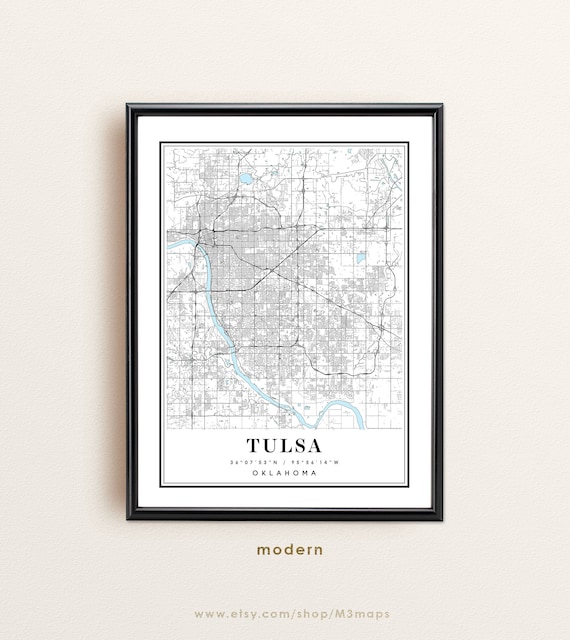 La Ubicación En El Mapa De Tulsa Oklahoma