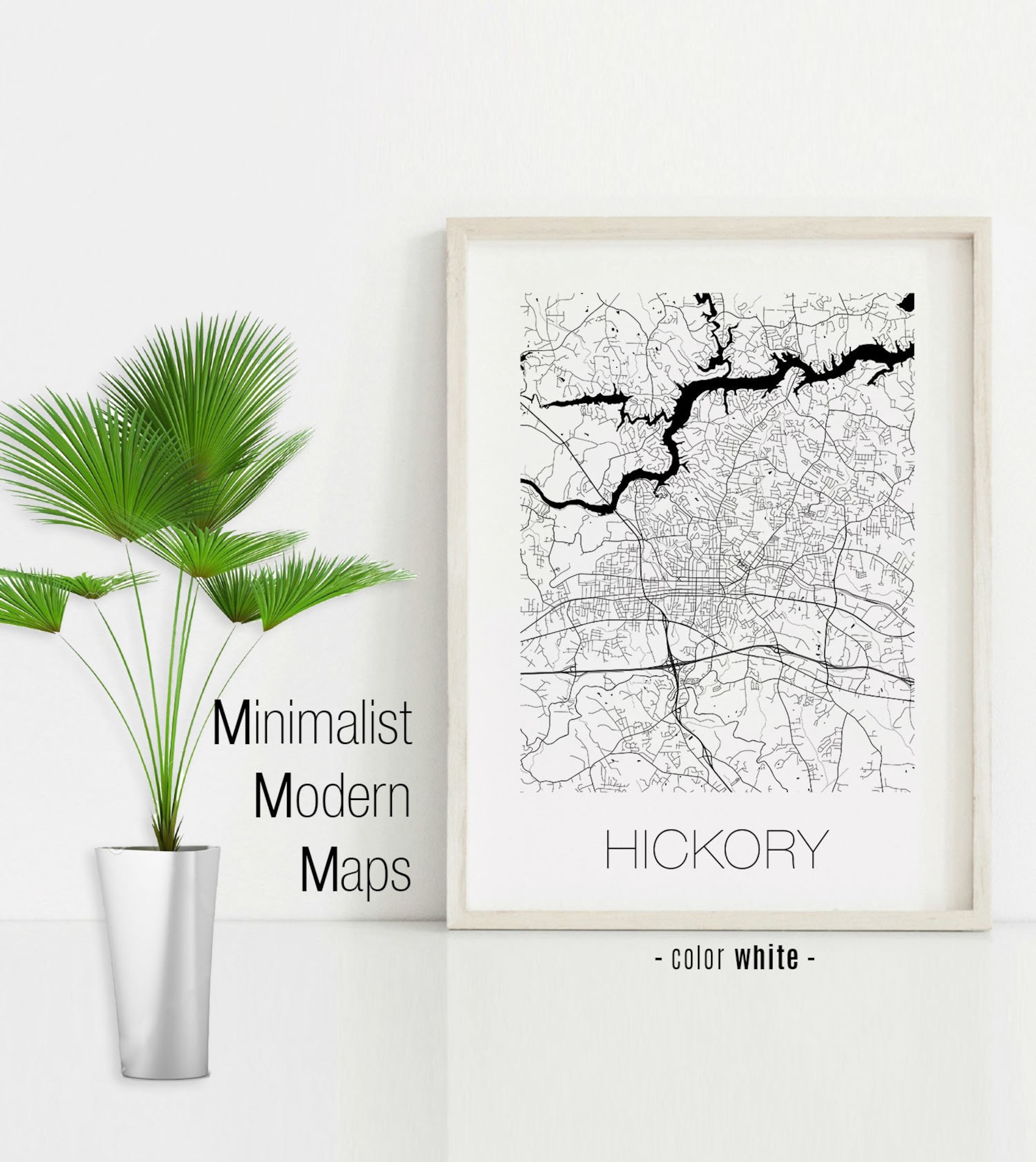 Hickory North Carolina Hickory NC Map Hickory Map Hickory - Etsy