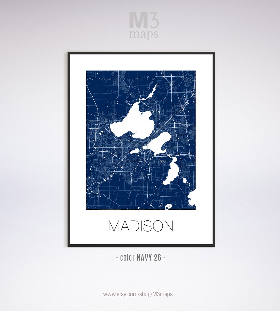 Madison Wisconsin Madison WI Map Madison Map Madison Print | Etsy