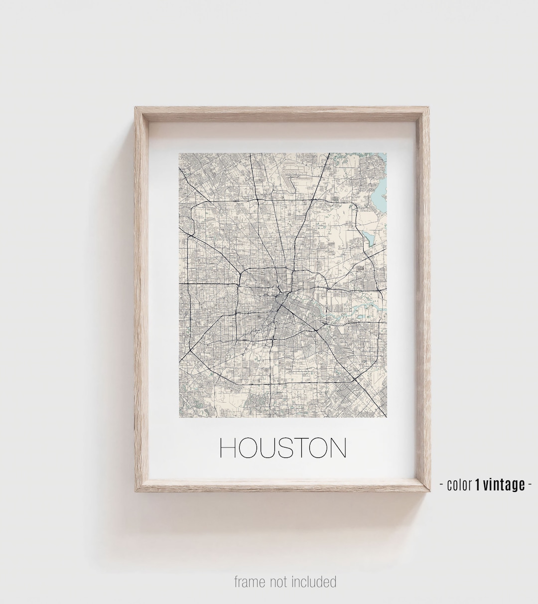 HOUSTON TX City Map Poster, Houston Texas Street Map Print Personalized ...