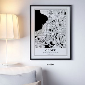 Ocoee Florida Map Art Print: Cityscape Poster - Etsy
