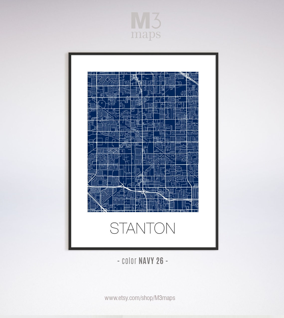 Stanton California Stanton CA Map Stanton Map Stanton | Etsy