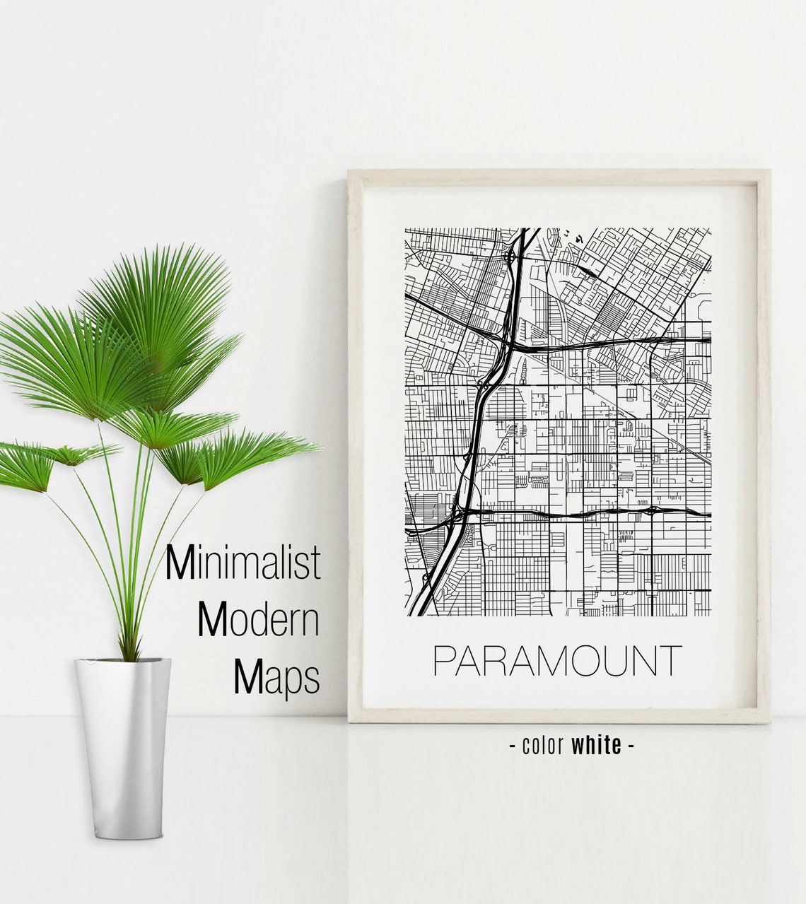 Paramount California Paramount CA Map Paramount Map | Etsy