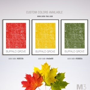 Buffalo Grove Illinois Buffalo Grove IL Map Buffalo Grove - Etsy