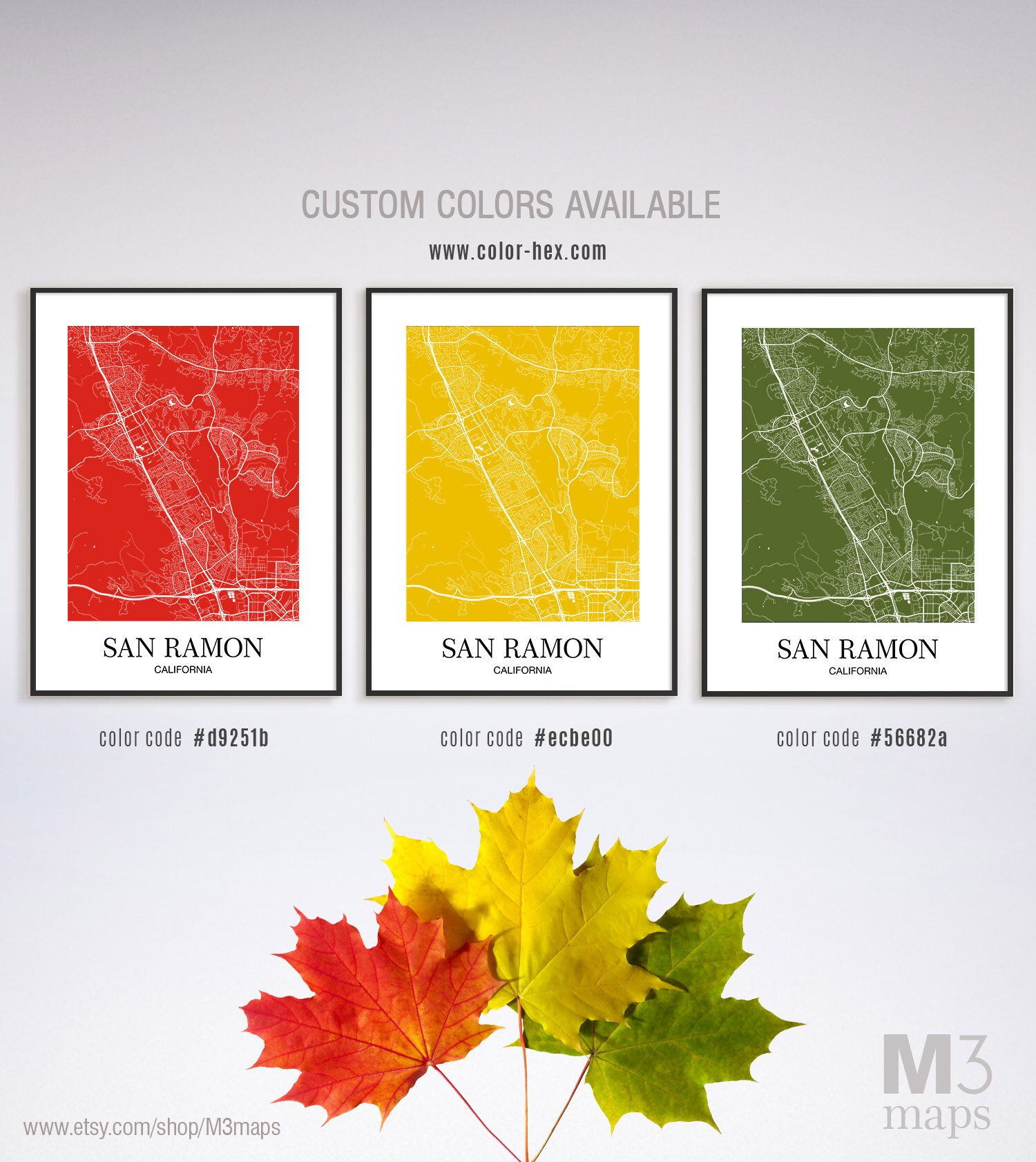 San Ramon San Ramon CA Map San Ramon Modern Art Print San | Etsy