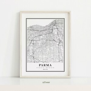 Parma Ohio Map, Parma OH Map, Parma City Map, Parma Print, Parma Poster ...