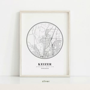 Keizer Map Oregon Keizer OR Map Keizer Print Keizer Poster - Etsy