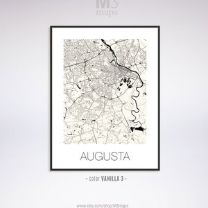 Augusta Georgia, Augusta GA Map, Augusta Map, Augusta Print, Augusta ...