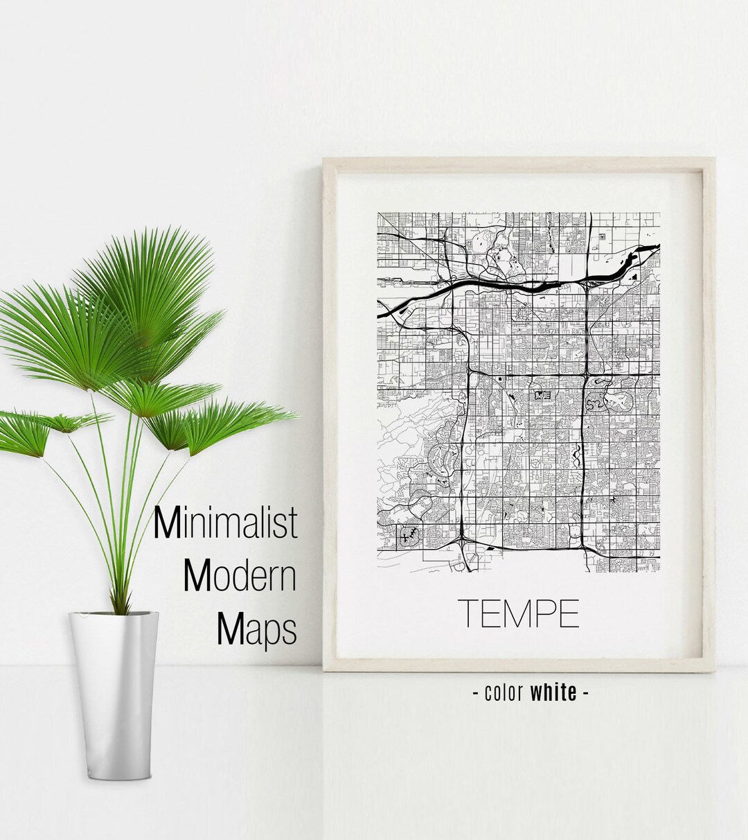 Tempe Arizona Tempe AZ Map Tempe Map Tempe Print Tempe - Etsy