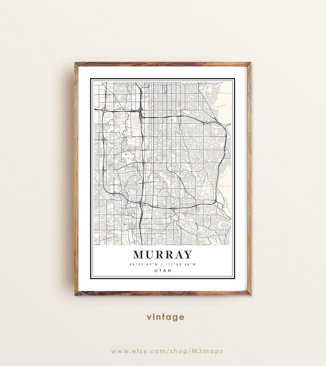 Murray Utah Map, Murray UT Map, Murray City Map, Murray Print, Murray ...