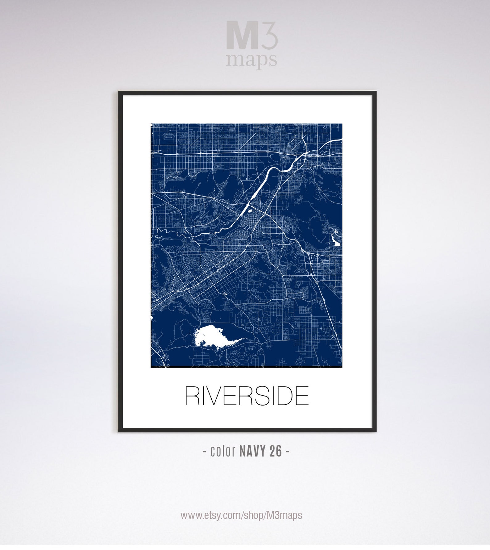 Riverside California Riverside CA Map Riverside Map - Etsy