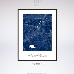 Riverside California, Riverside CA Map, Riverside Map, Riverside Print ...