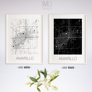 Amarillo Texas Amarillo TX Map Amarillo Map Amarillo Print - Etsy