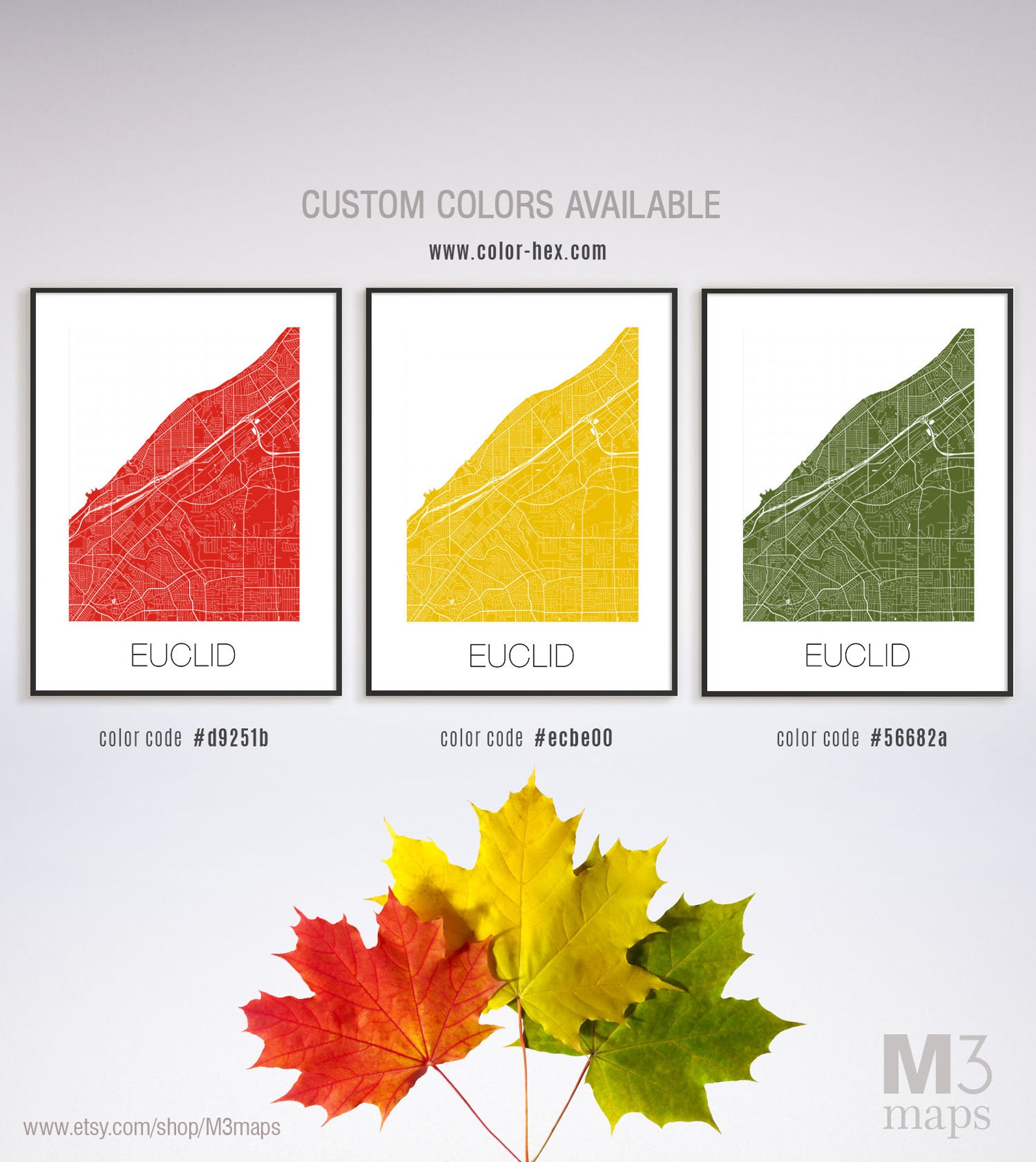 Euclid Ohio Euclid OH Map Euclid Map Euclid Print Euclid - Etsy