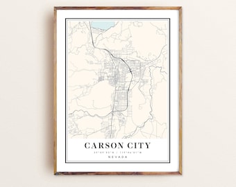 Carson City Map, Map of Carson City, Home Town Map, City Map, Carson ...