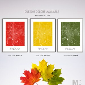 Findlay Ohio Findlay OH Map Findlay Map Findlay Print - Etsy