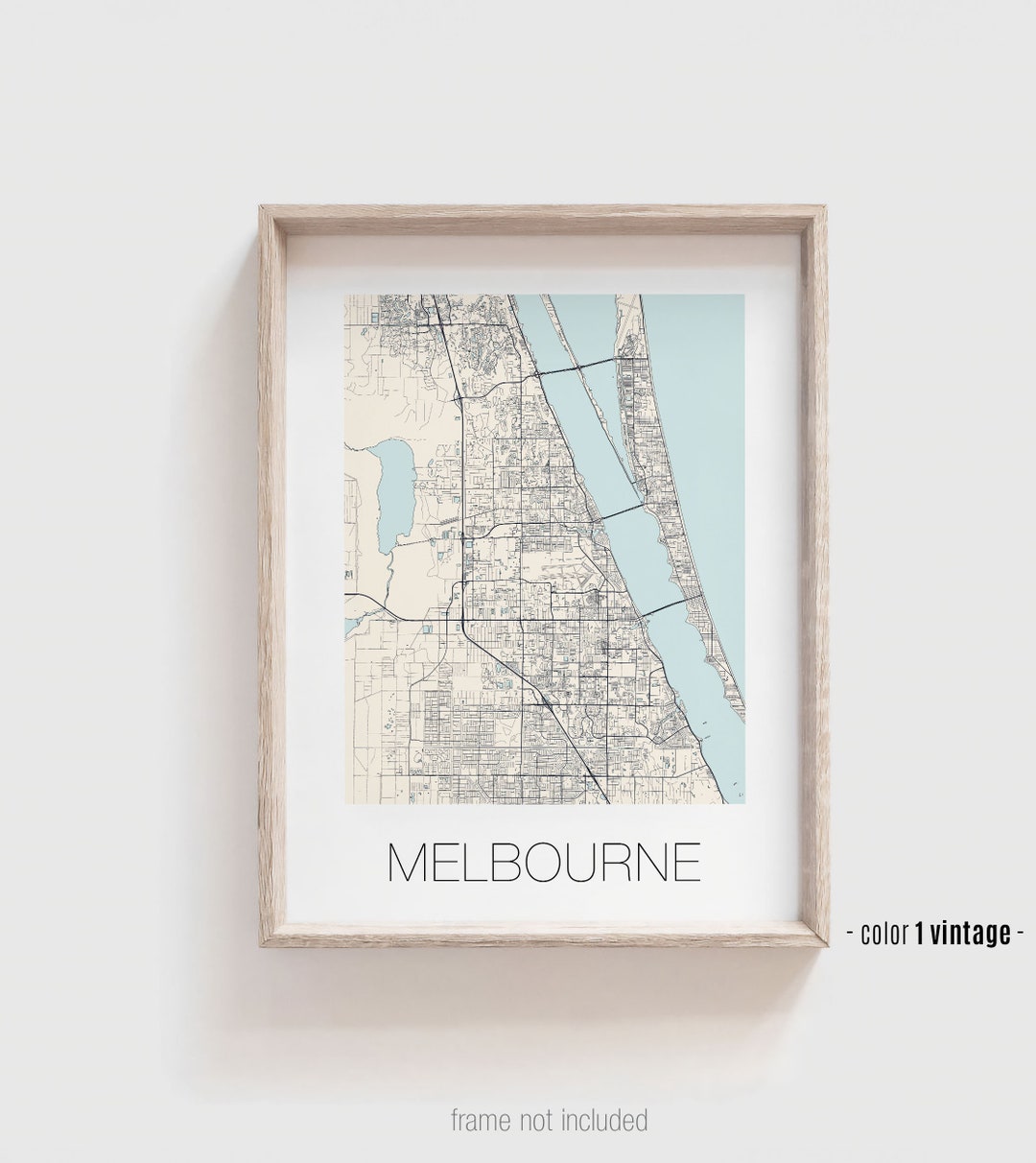 MELBOURNE FL City Map Poster, Melbourne Florida Street Map Print ...