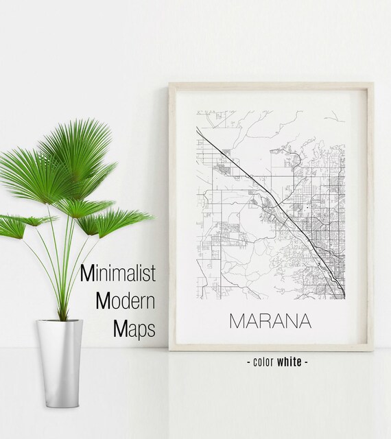 Marana Arizona Marana AZ Map Marana Map Marana Print | Etsy