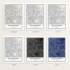 Richardson Texas Map Richardson TX Map Richardson City Map - Etsy