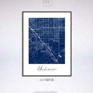 Chino Minimalist Chino Map Chino Map Print Chino City Map | Etsy