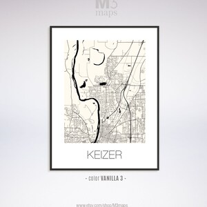 Keizer Oregon Keizer OR Map Keizer Map Keizer Print Keizer - Etsy