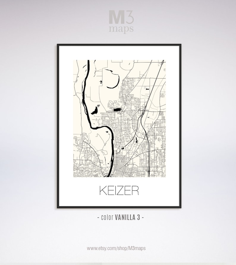 Keizer Oregon Keizer OR Map Keizer Map Keizer Print Keizer - Etsy