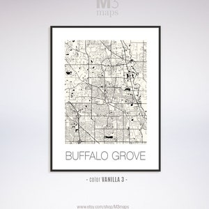 Buffalo Grove Illinois Buffalo Grove IL Map Buffalo Grove - Etsy