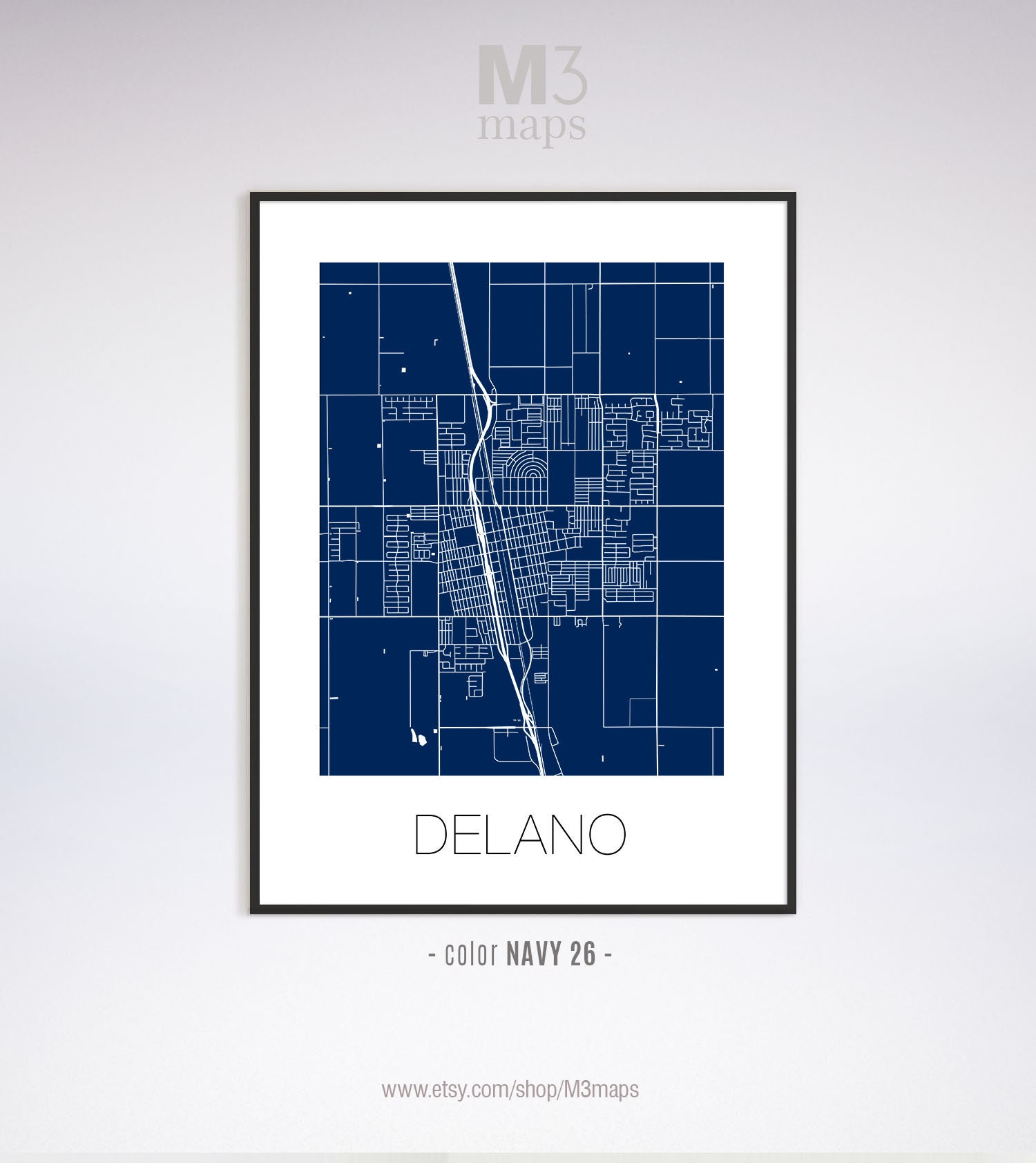 Delano California Delano CA Map Delano Map Delano Print - Etsy