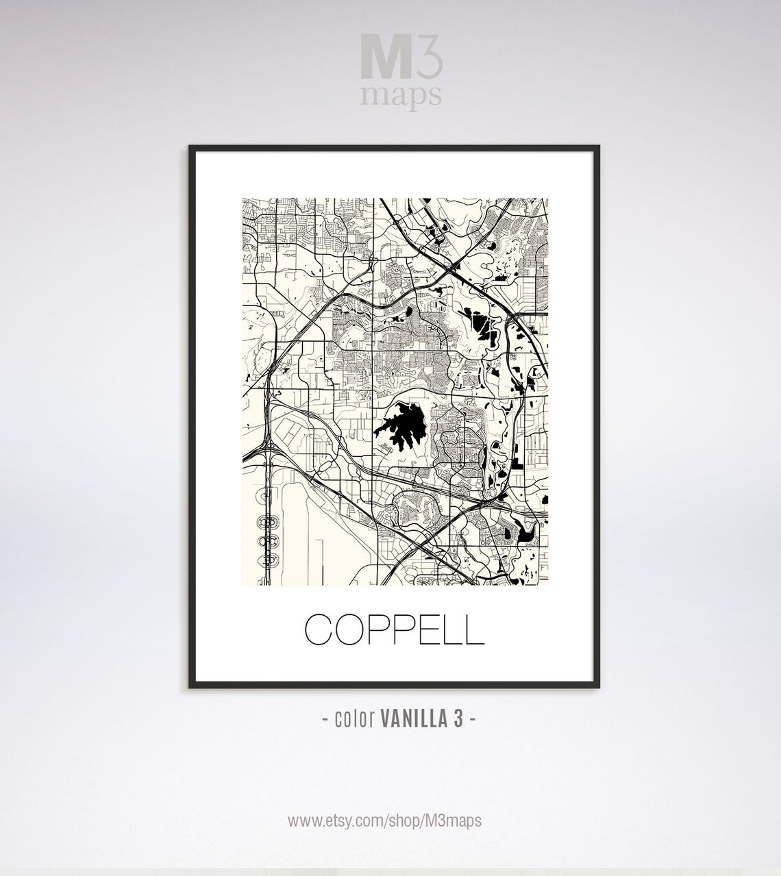 Coppell Texas Coppell TX Map Coppell Map Coppell Print | Etsy