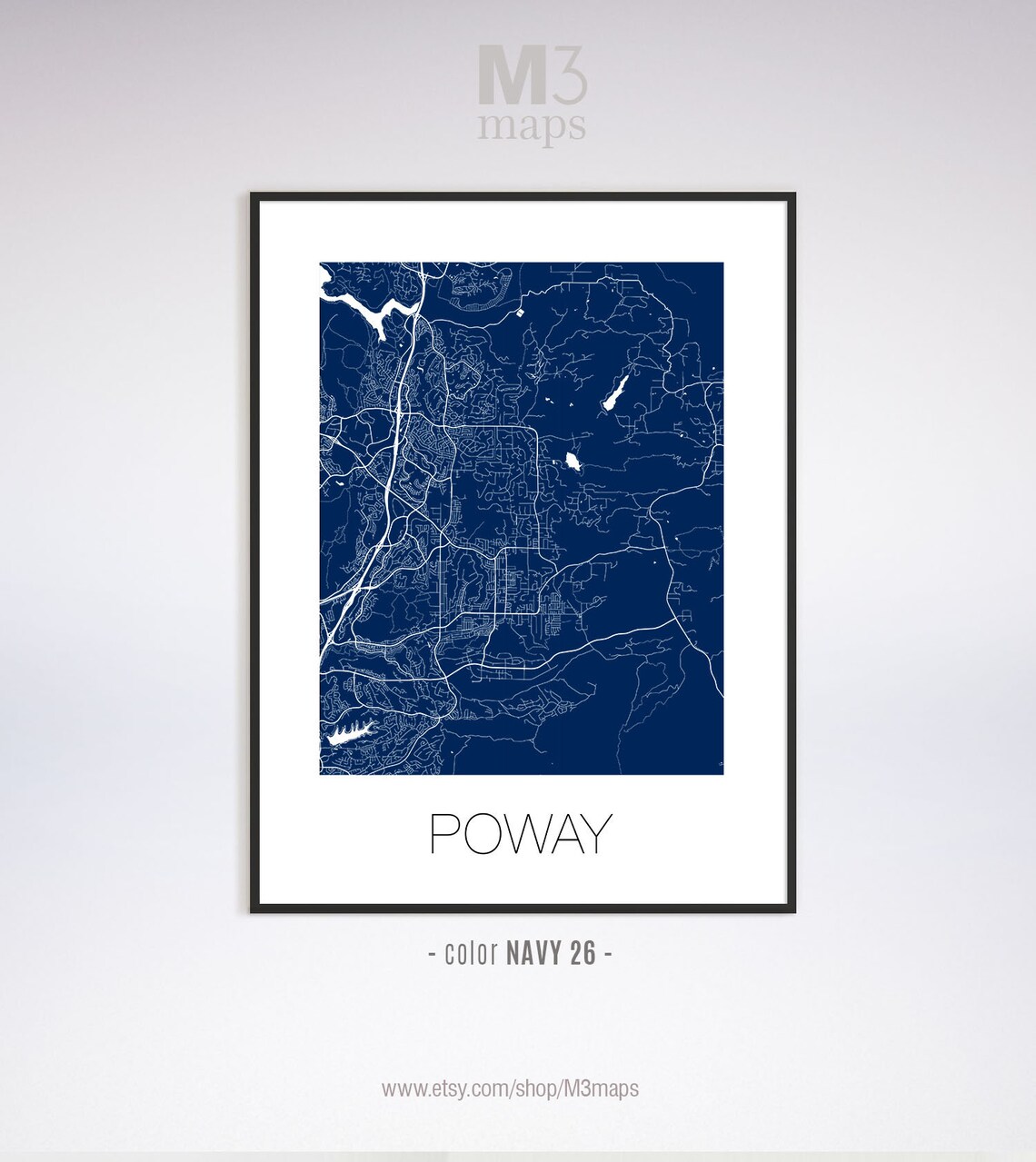 Poway California Poway CA Map Poway Map Poway Print Poway - Etsy