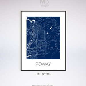 Poway California, Poway CA Map, Poway Map, Poway Print, Poway Poster ...