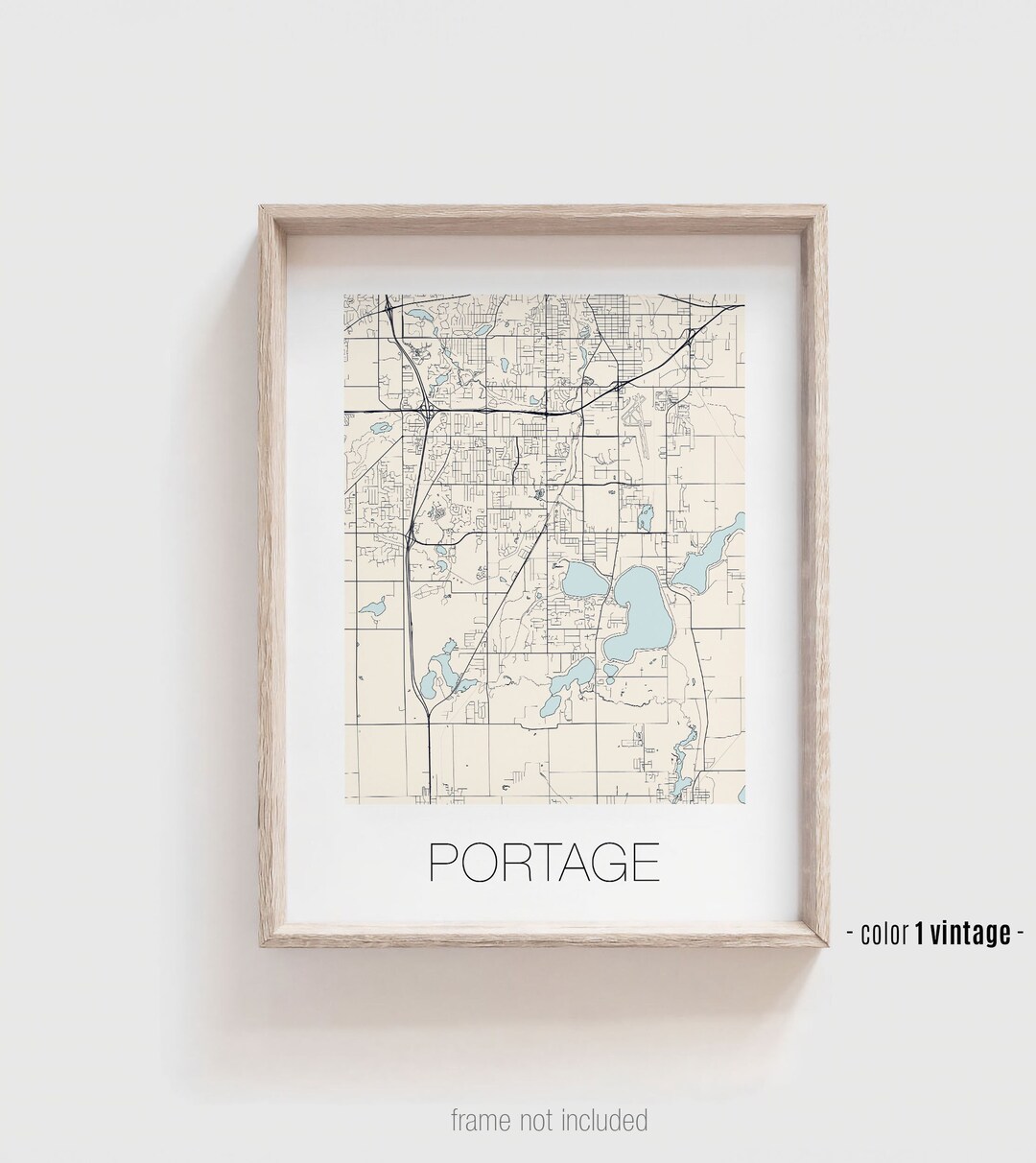 PORTAGE MI City Map Poster, Portage Michigan Street Map Print ...