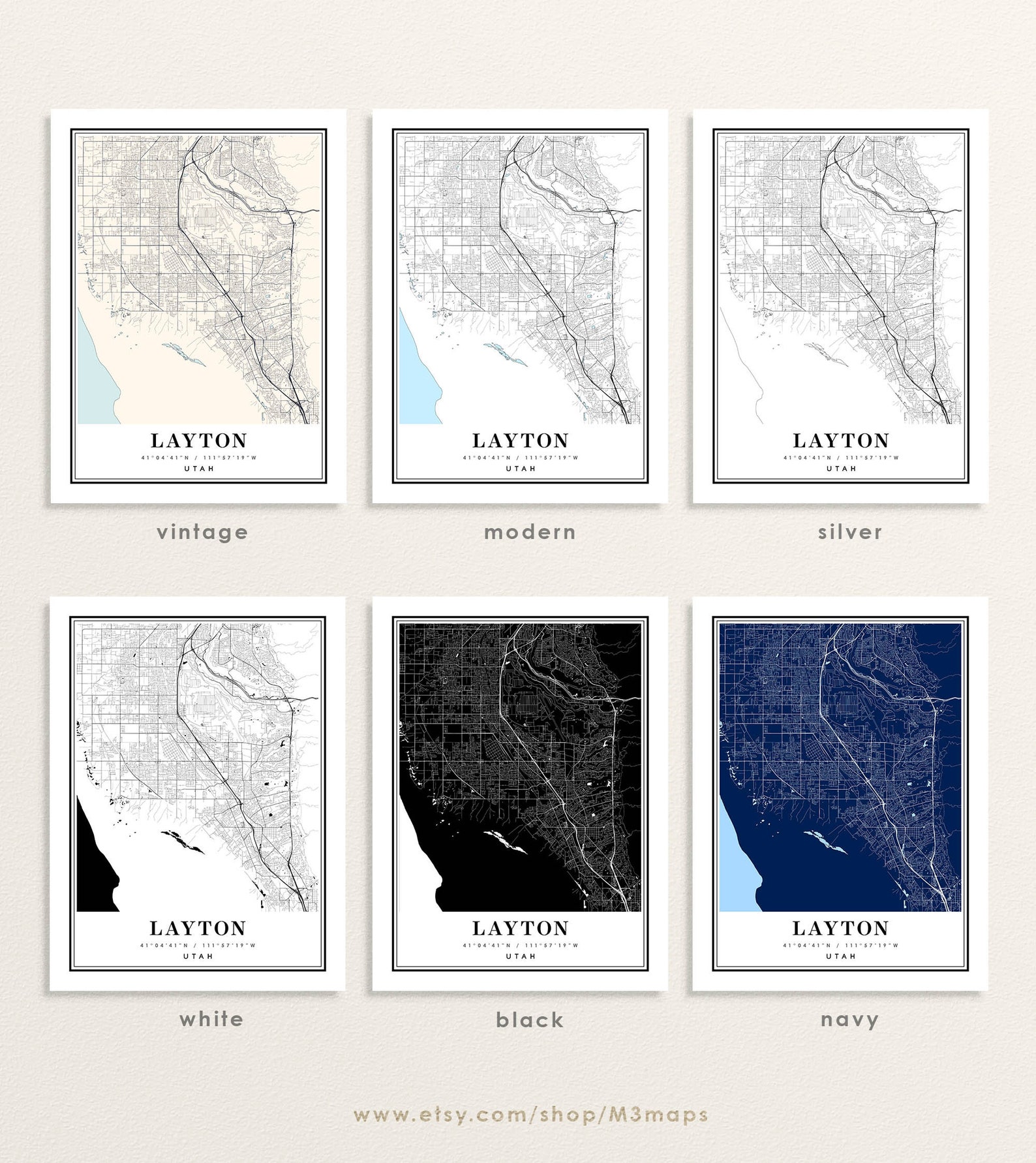 Layton Utah Map Layton UT Map Layton City Map Layton Print | Etsy