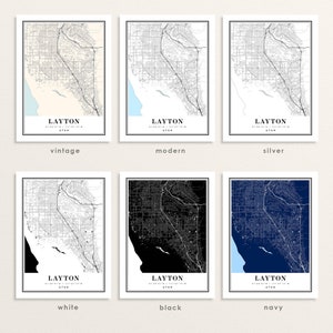 Layton Utah Map, Layton UT Map, Layton City Map, Layton Print, Layton ...