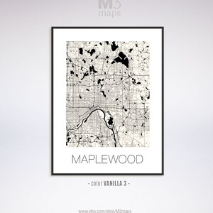 Maplewood Minnesota Maplewood MN Map Maplewood Map - Etsy