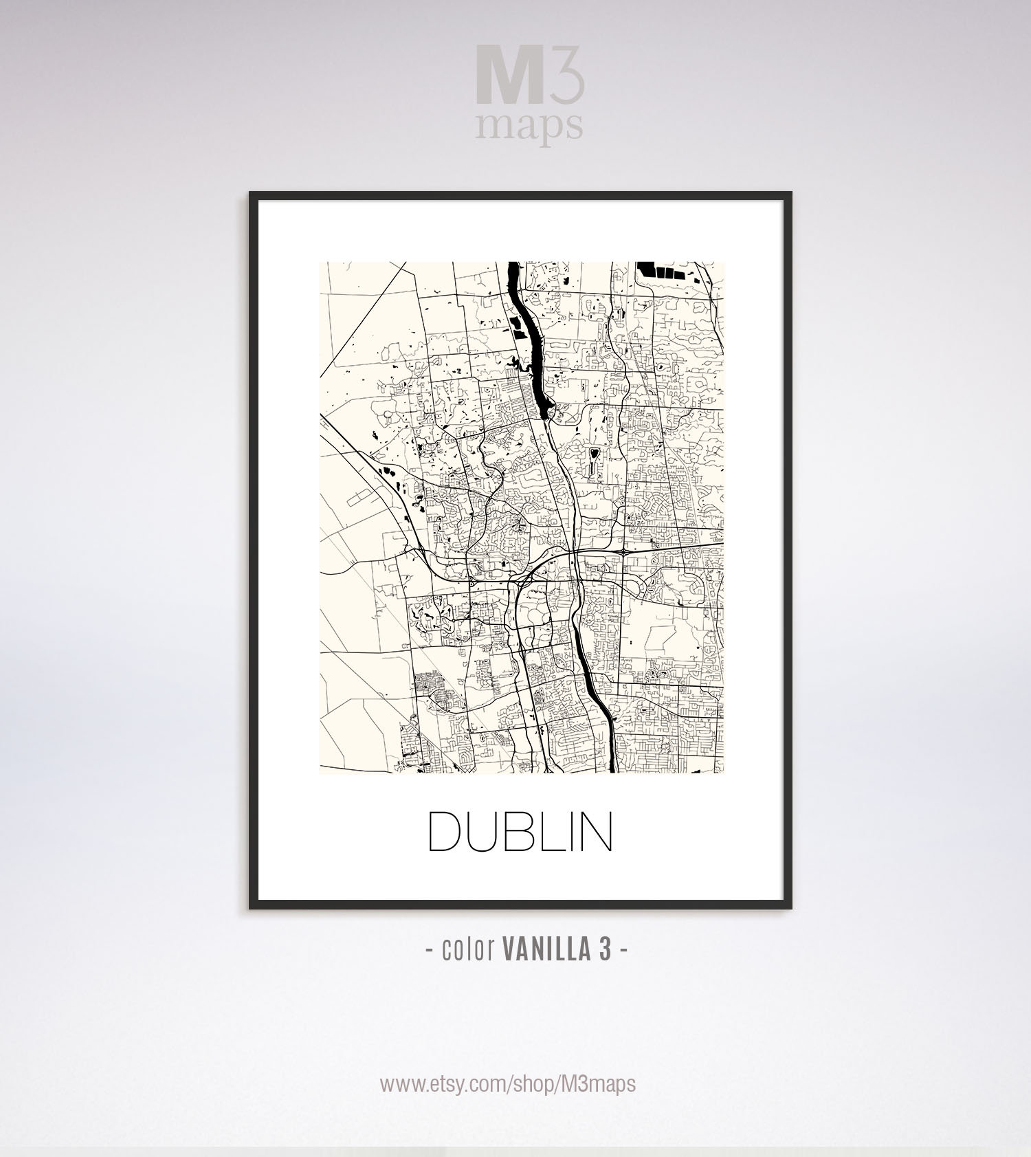 Dublin Ohio Dublin OH Map Dublin Map Dublin Print Dublin | Etsy